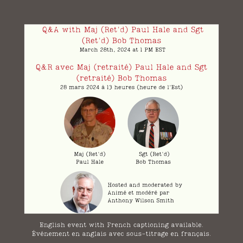 Q&A with Maj (Ret'd) Paul Hale and Sgt (Ret'd) Bob Thomas - The Memory ...